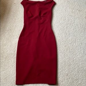 Zara | Dresses | Zara Curve Hugging Red Dress | Poshmark